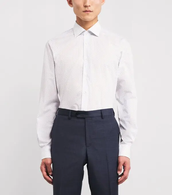 Pal Zileri Cotton Polka Dot Shirt