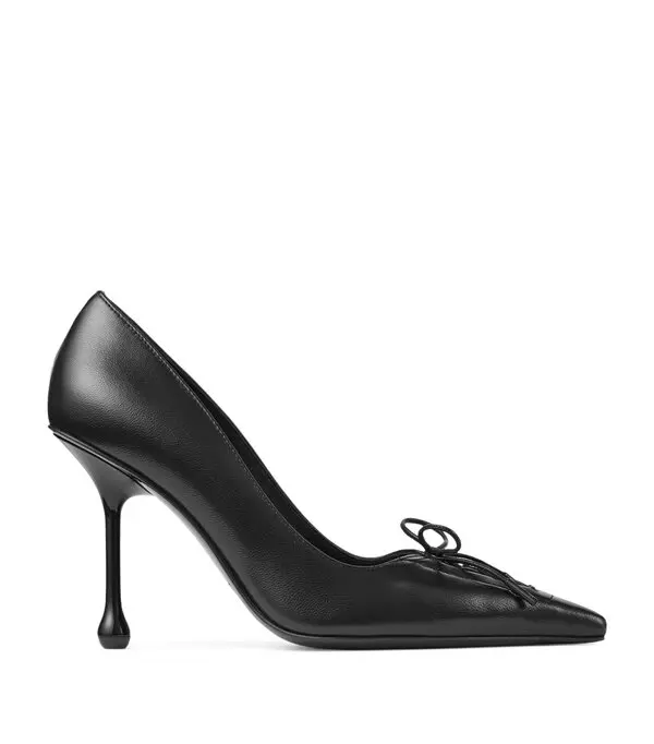JIMMY CHOO Scarlett 95 Leather Pumps - Black