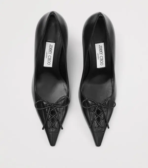 JIMMY CHOO Scarlett 95 Leather Pumps - Black