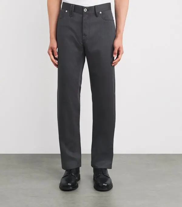 Brioni Wool-cotton Straight-leg Jeans
