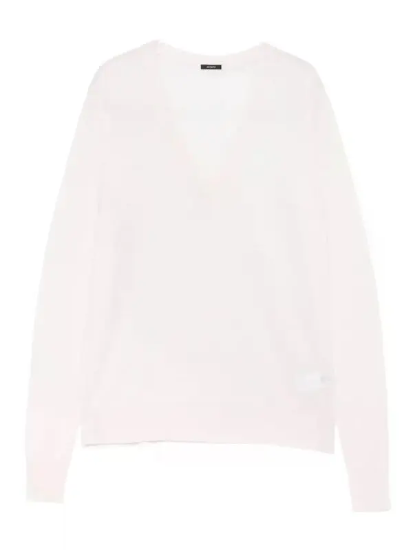 JOSEPH V-neck Cashmere Sweater - Neutrals