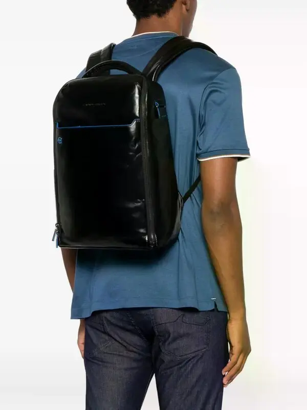 PIQUADRO Leather Top-handle Backpack