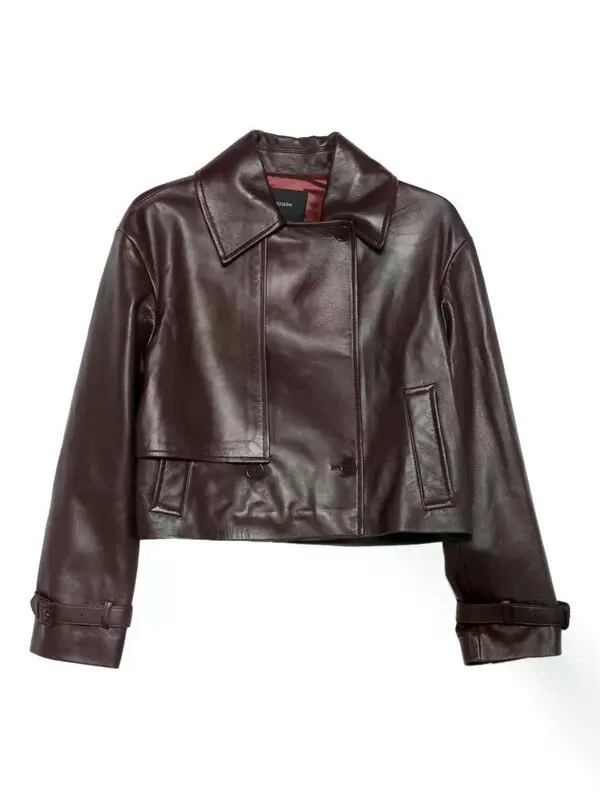 JOSEPH Leather Double-breasted Jacket