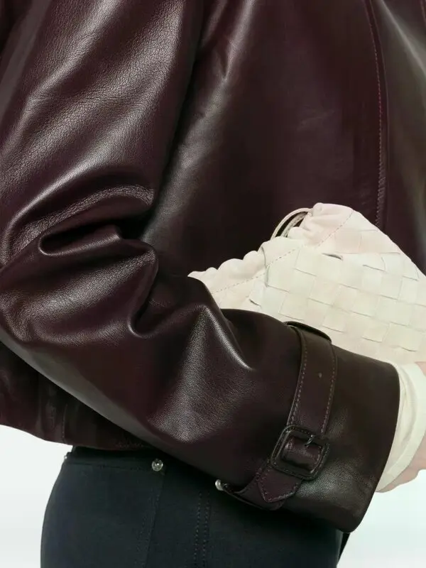 JOSEPH Leather Double-breasted Jacket