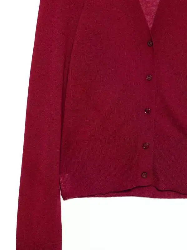 JOSEPH Button-front Long-sleeve Cardigan - Red