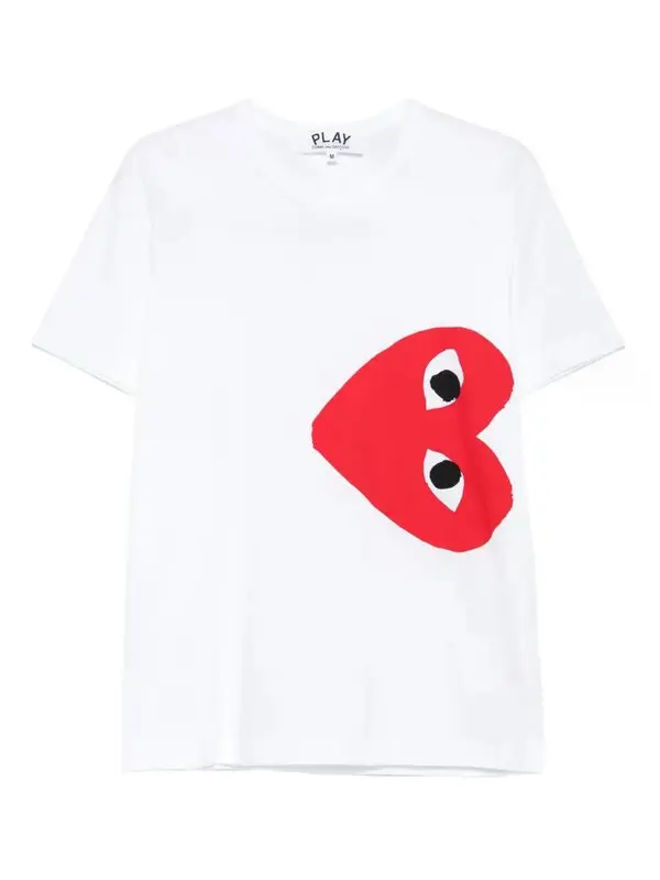 Play Comme Des Garcon Heart Logo T-shirt - White