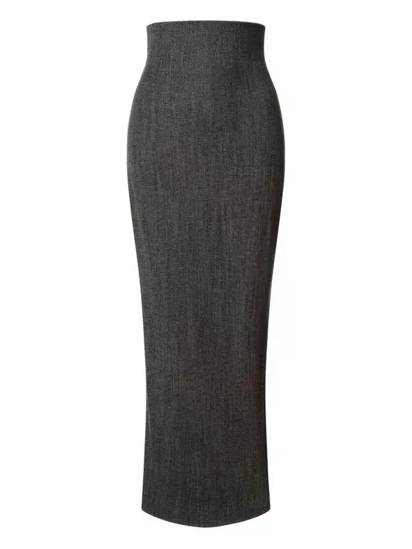 Alberta Ferretti Wool High-waisted Midi Skirt