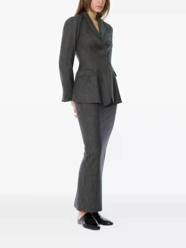 Alberta Ferretti Wool High-waisted Midi Skirt