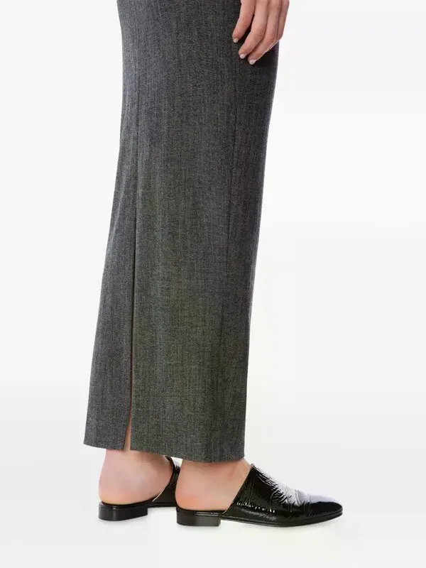Alberta Ferretti Wool High-waisted Midi Skirt