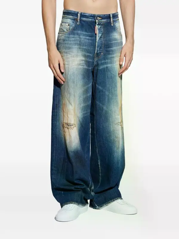 Dsquared2 Distressed Embroidered Jeans