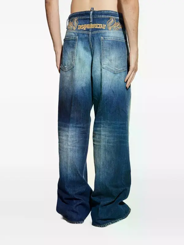 Dsquared2 Distressed Embroidered Jeans