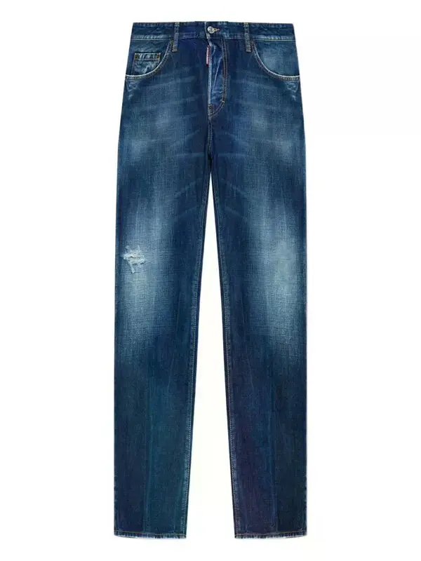 Dsquared2 Distressed Cotton Denim Jeans