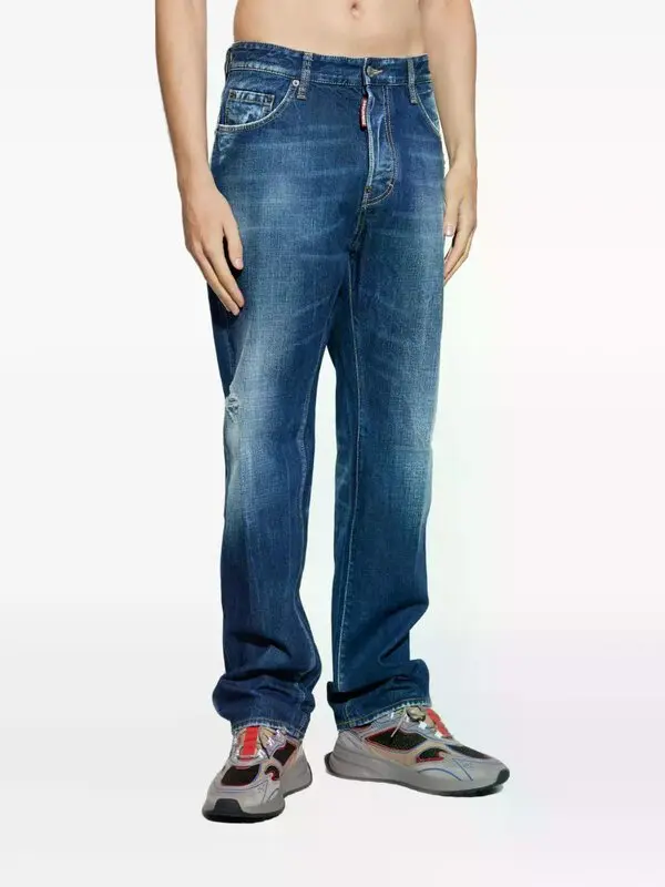 Dsquared2 Distressed Cotton Denim Jeans