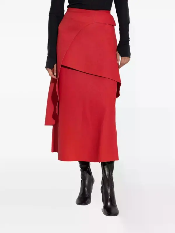 Tory Burch Laye Asymmetric Midi Skirt