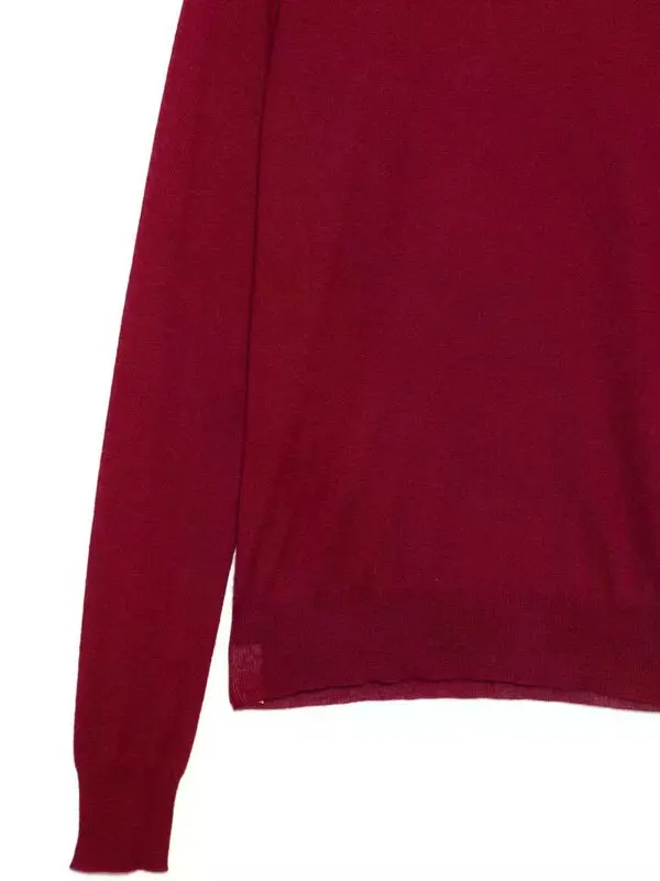 JOSEPH Round-neck Cashmere Sweater - Red