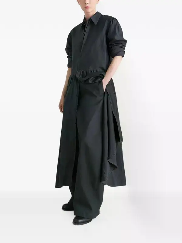 LEMAIRE Gathered Buttoned Dress - Black