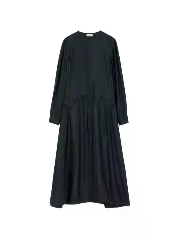 LEMAIRE Gathered Buttoned Dress - Black
