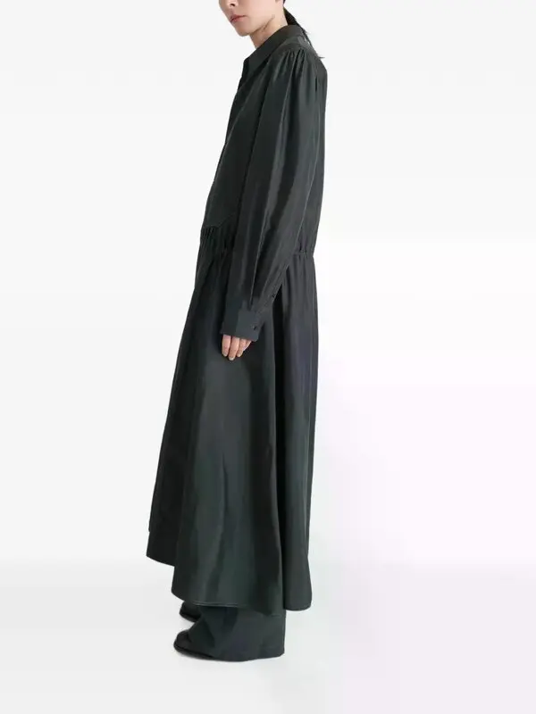 LEMAIRE Gathered Buttoned Dress - Black