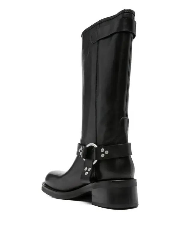 P.a.r.o.s.h Buckle-strap Leather Boots