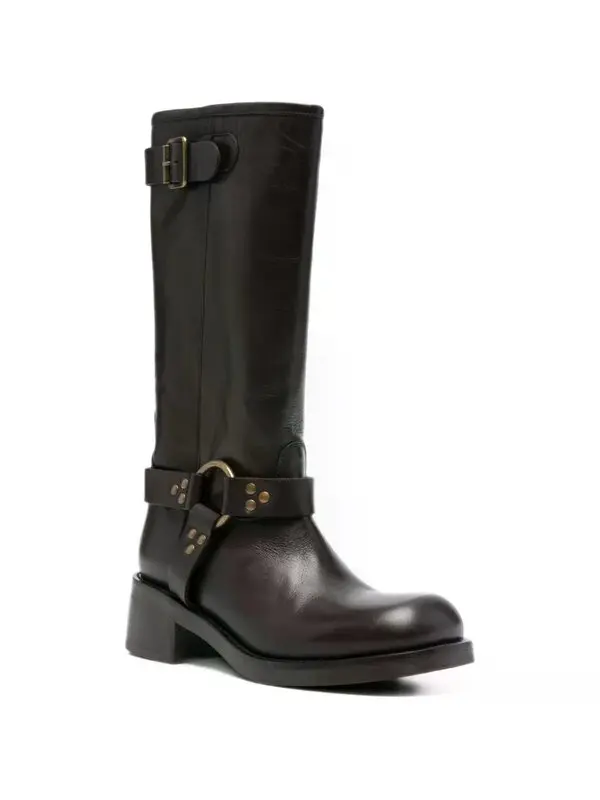 P.a.r.o.s.h Buckle-strap Leather Boots