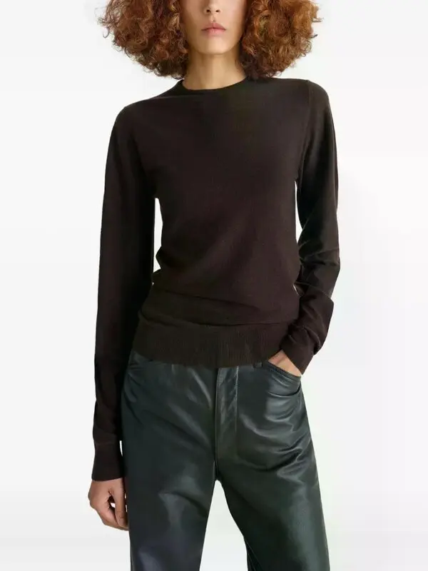 LEMAIRE Crew-neck Wool Sweater - Red