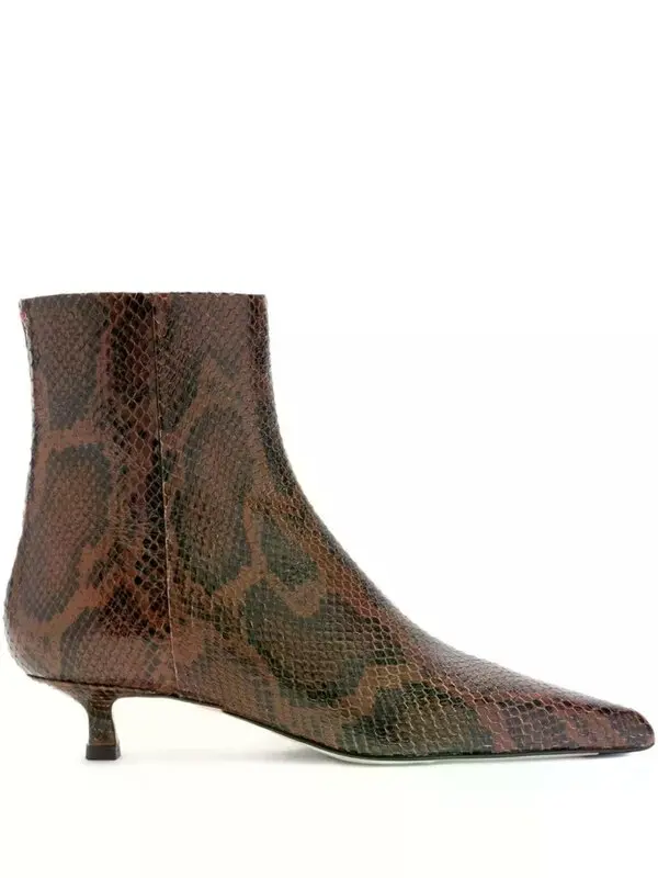 AeydĒ 35mm Sofie Pointed-toe Ankle Boots - Brown