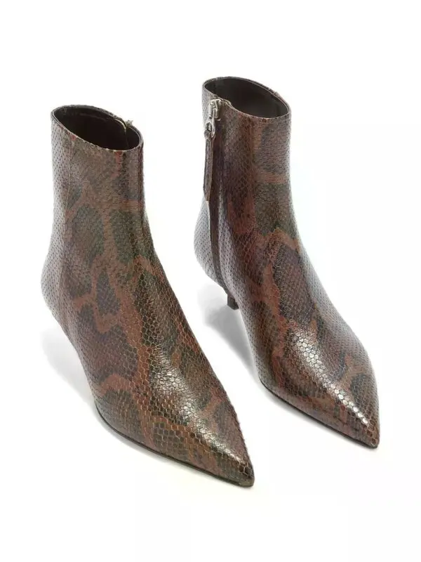 AeydĒ 35mm Sofie Pointed-toe Ankle Boots - Brown
