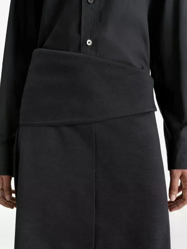 LEMAIRE Twisted-hem Midi Skirt