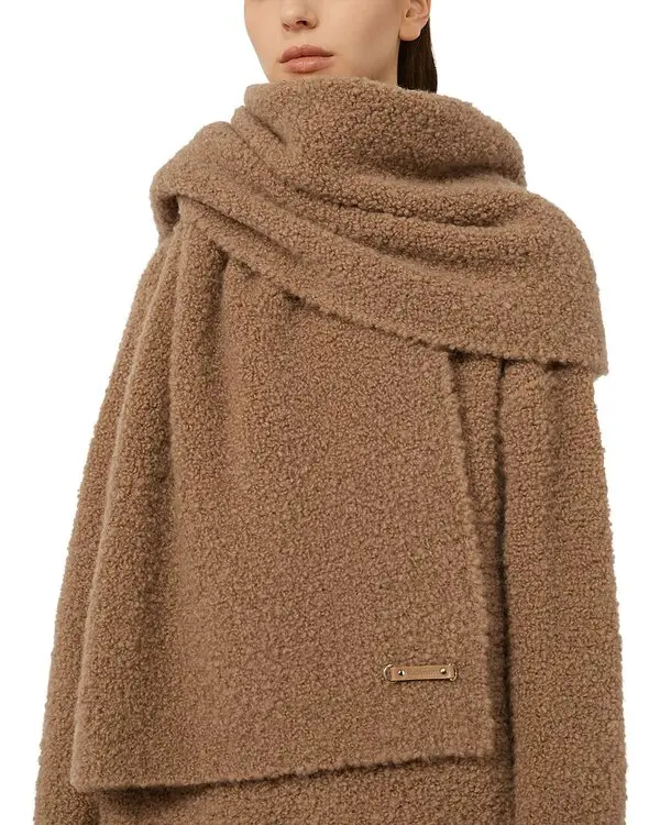 Max Mara Calabra Boucle Scarf - Camel