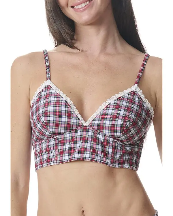 Polo Ralph Lauren Bustier Bra - Winter Berry Tartan