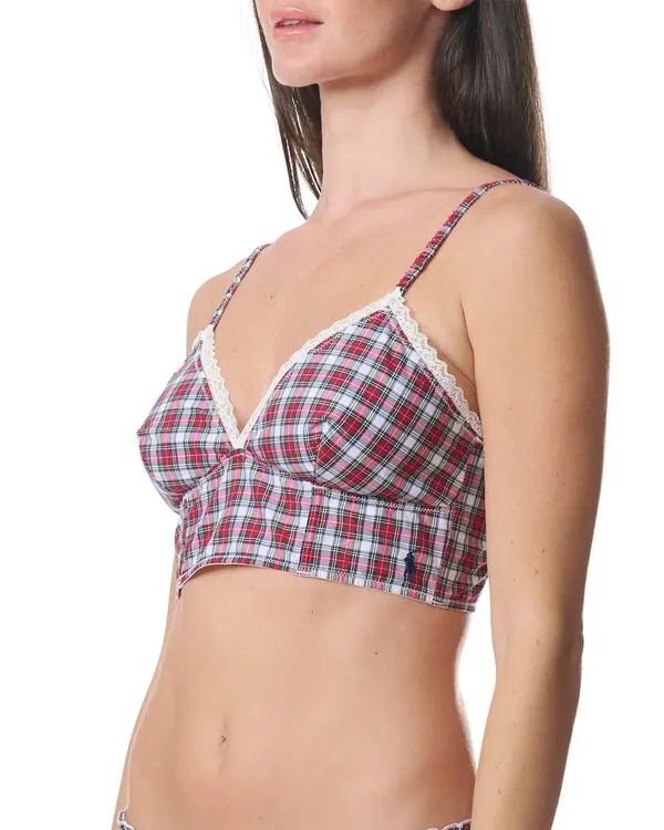 Polo Ralph Lauren Bustier Bra - Winter Berry Tartan