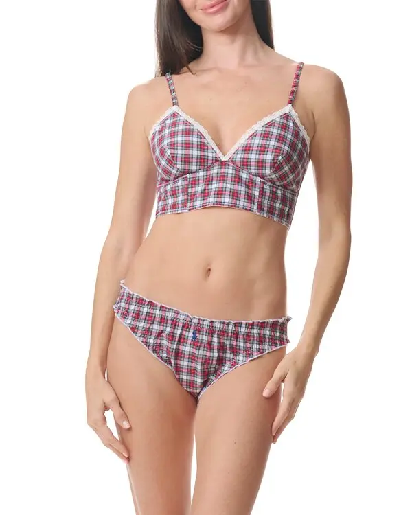 Polo Ralph Lauren Bustier Bra - Winter Berry Tartan