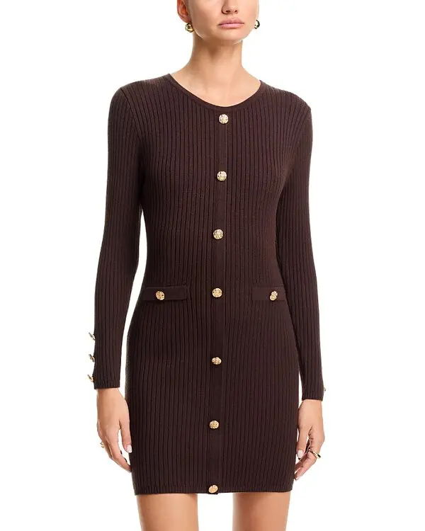 Aqua Knit Mini Dress Exclusive - Brown