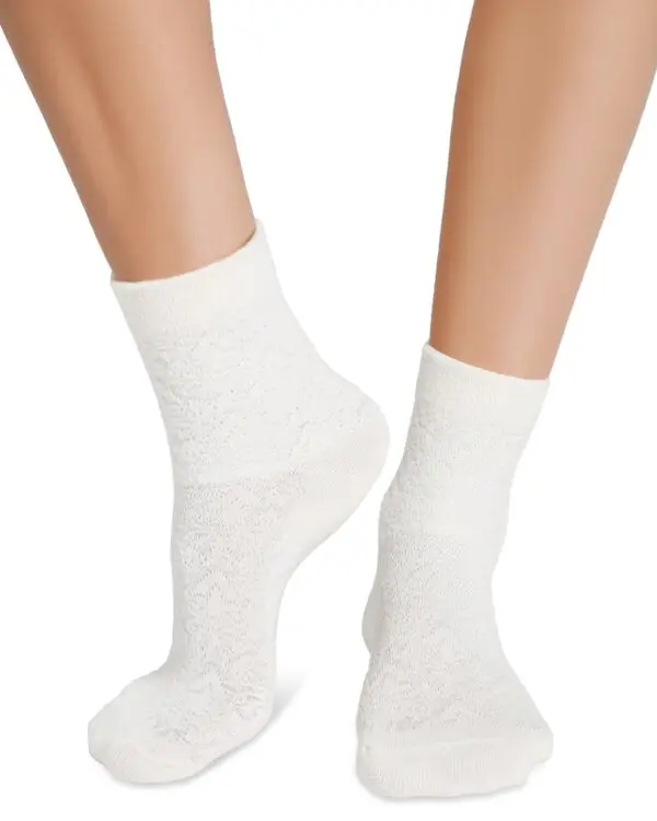 STEMS Fleur Crew Socks - Ivory