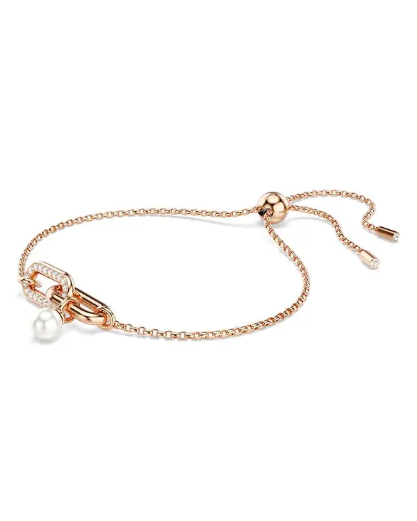 SWAROVSKI Constella Pave Link & Pearl Slider Bracelet