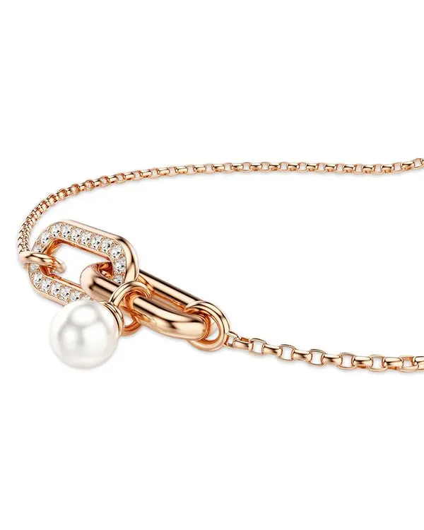 SWAROVSKI Constella Pave Link & Pearl Slider Bracelet