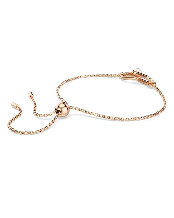 SWAROVSKI Constella Pave Link & Pearl Slider Bracelet