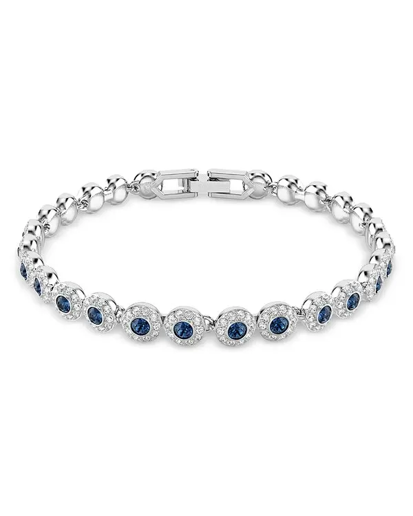 SWAROVSKI Crystal Angelic Halo Tennis Bracelet - Blue/silver