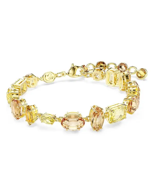 SWAROVSKI Gema Mixed Cut Crystal Flex Bracelet - Yellow/gold
