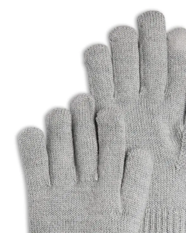 Rag & Bone Blake Metallic Tech Gloves - Gray