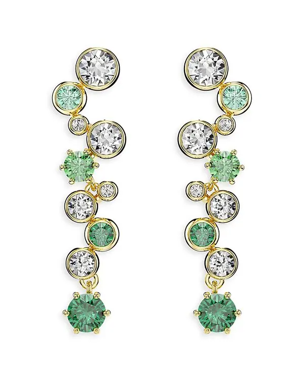 SWAROVSKI Constella Crystal Linear Drop Earrings - Green/gold