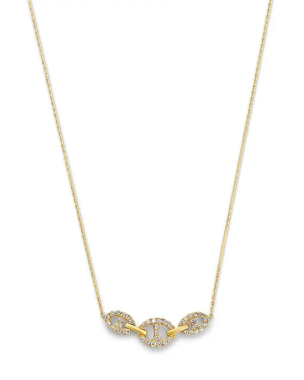Bloomingdale'S Diamond Triple Link Collar Necklace - Yellow Gold