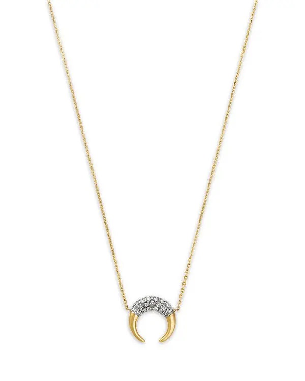 Bloomingdale'S Pendant Necklace 14k 0.10 Tcw - Yellow Gold