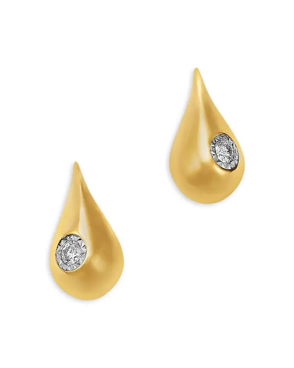 Bloomingdale'S Diamond Pear Stud Earrings - Yellow Gold