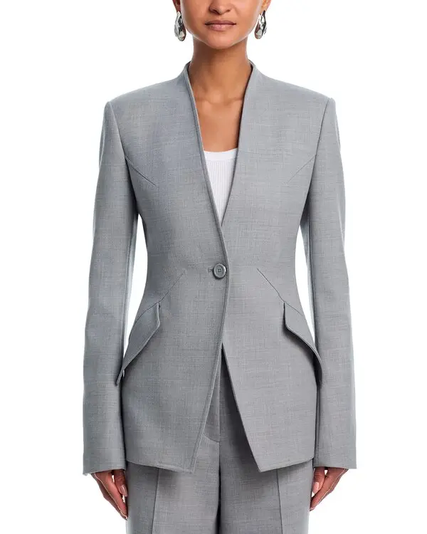 Helmut Lang Apex Sculpted Single Button Blazer