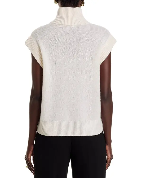 Bloomingdale'S Cashmere Turtleneck Sweater Vest - Ivory