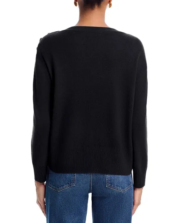 Bloomingdale'S Cashmere Boat Neck Sweater - Black