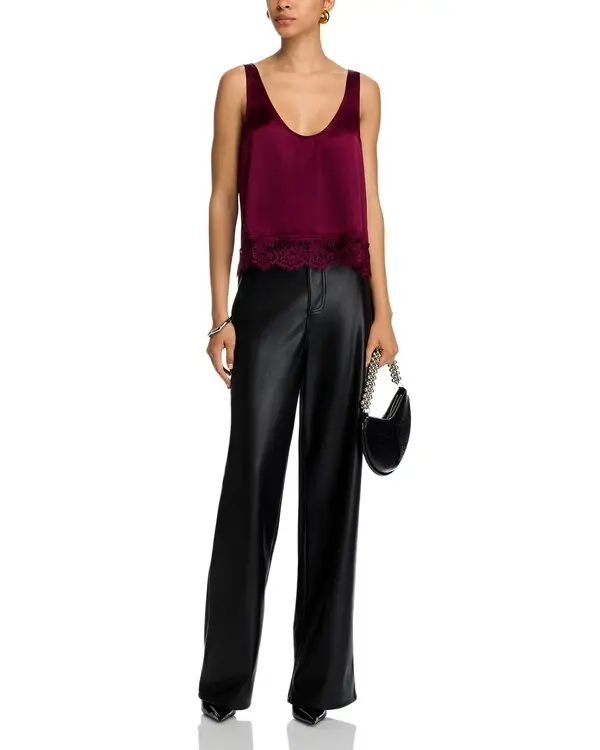 Steve Madden Geraldine Faux Leather Bootcut Pants