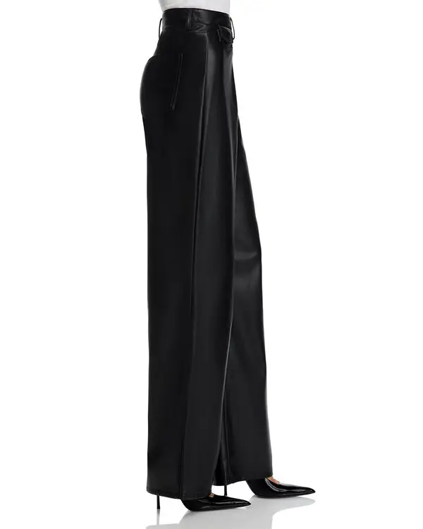 Steve Madden Geraldine Faux Leather Bootcut Pants