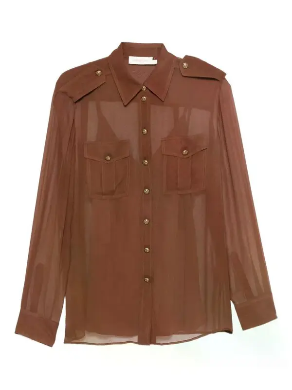Zimmermann Button-detailed Pocket Shirt